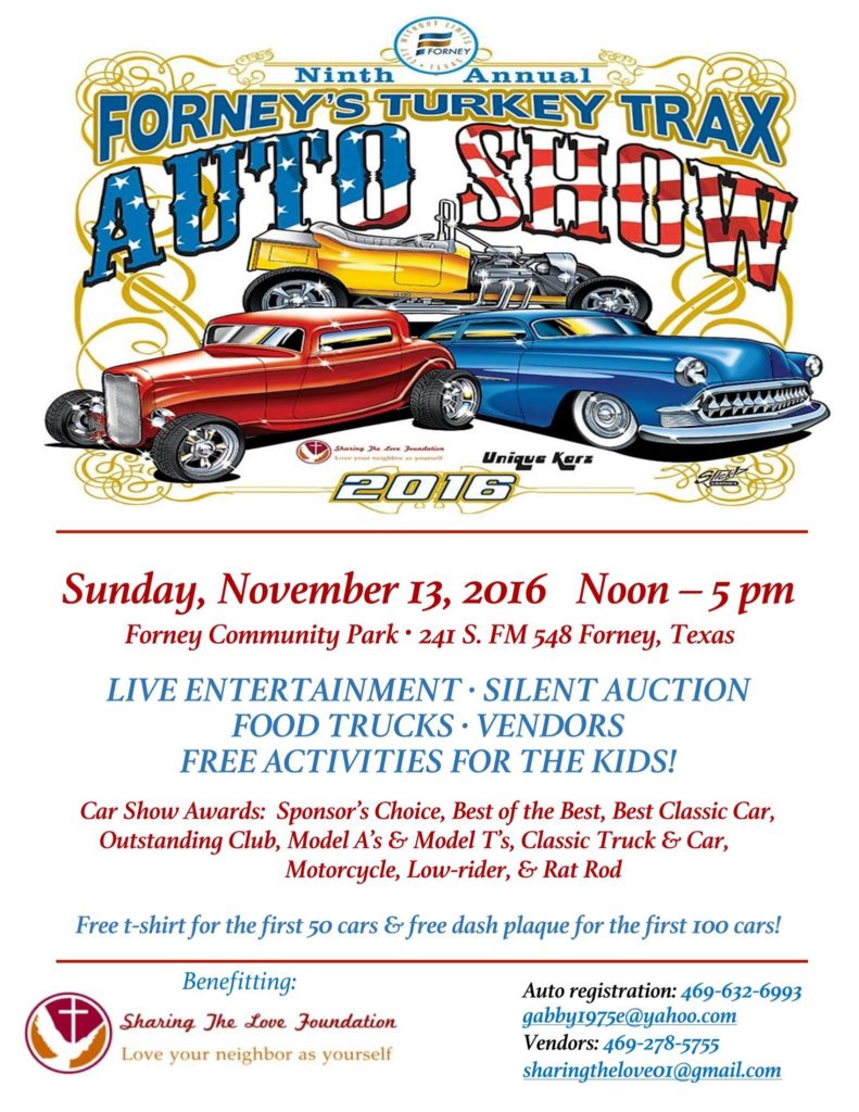 9th Annual Forney’s Turkey Trax Auto Show