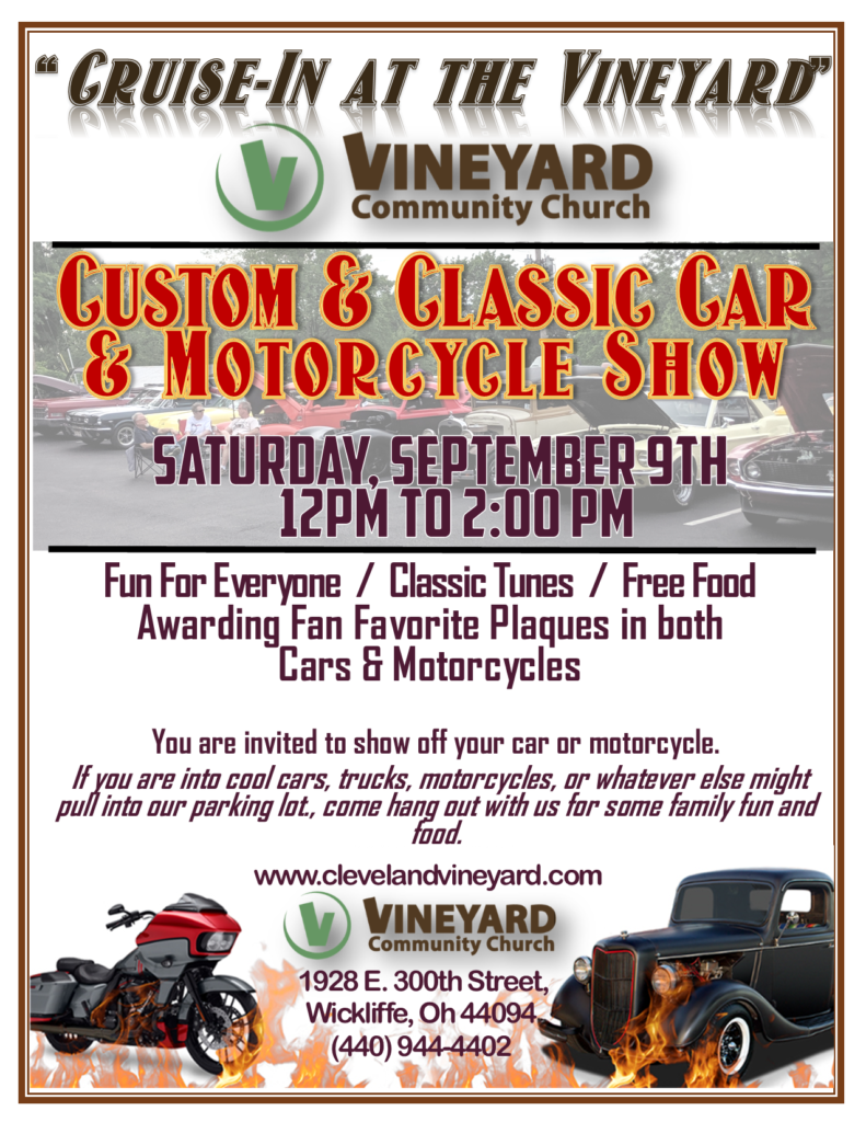 Cruise-In @ The Vineyard Classic & Custom Car and Motorcycle Show