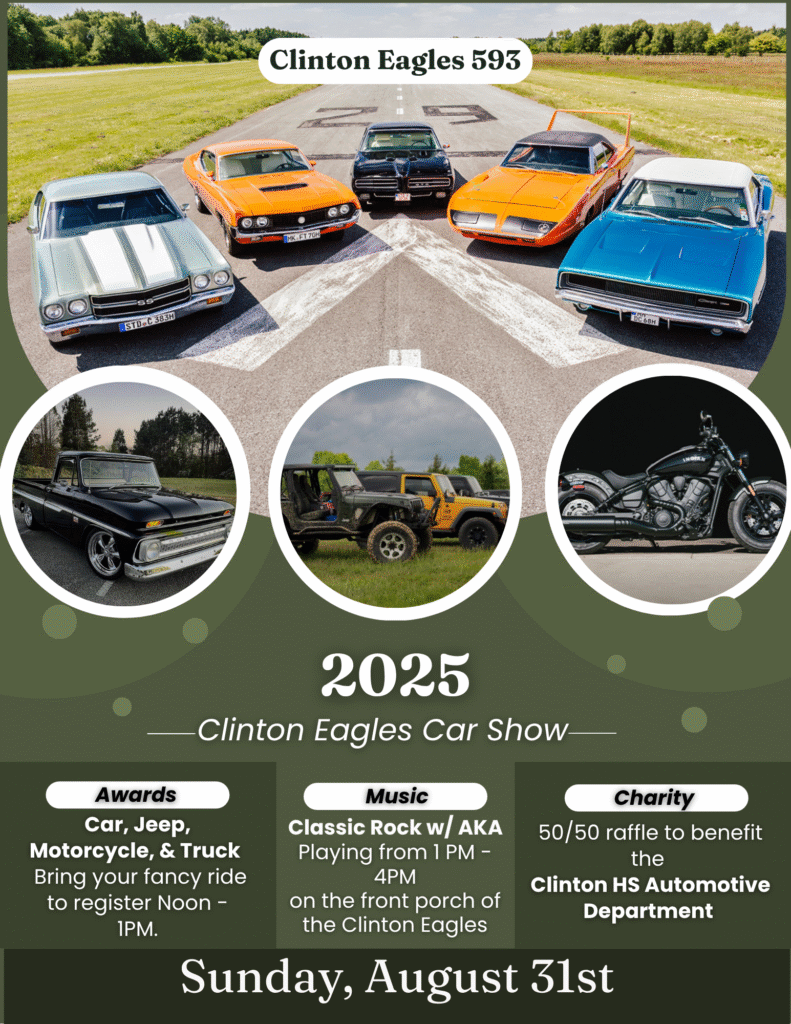 2025 Clinton Eagles Car Show