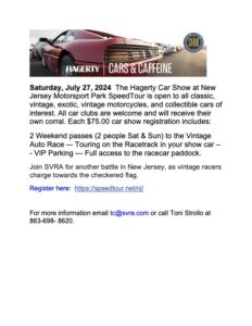 Hagerty Cars & Caffeine at New Jersey Motorsport Park