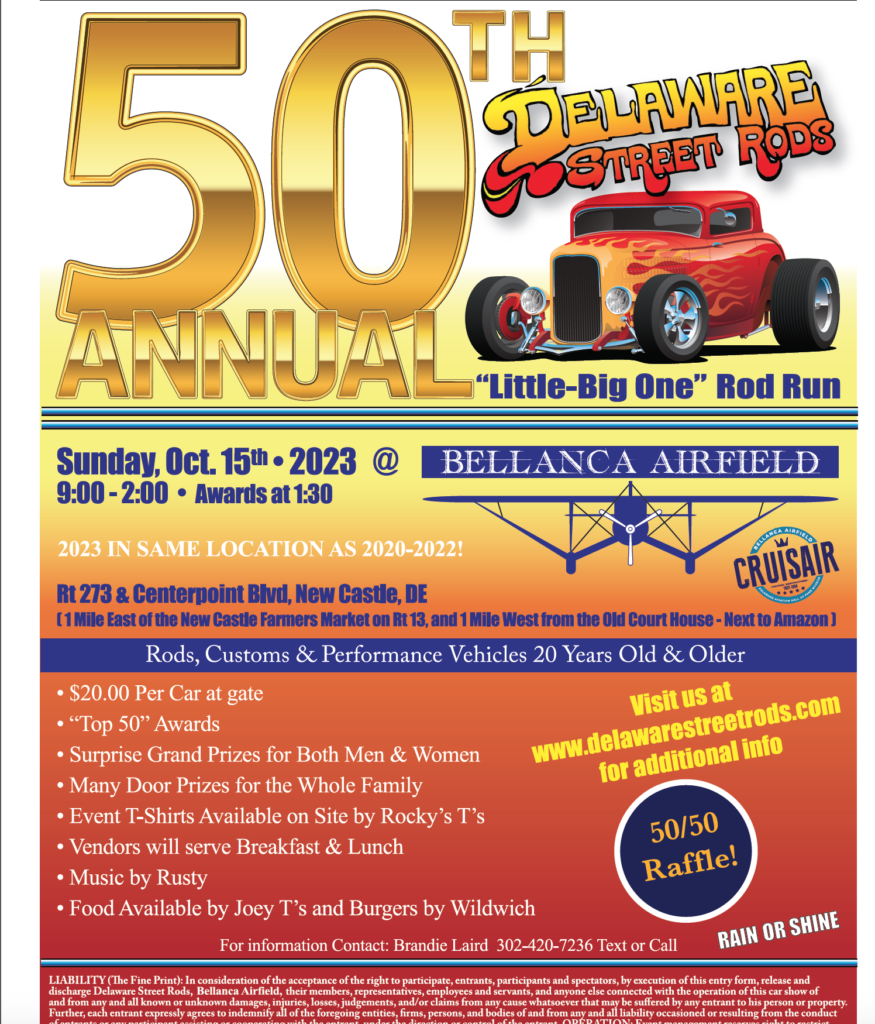 Delaware Street Rods 50th Annual “Little-Big One” Rod Run & Picnic