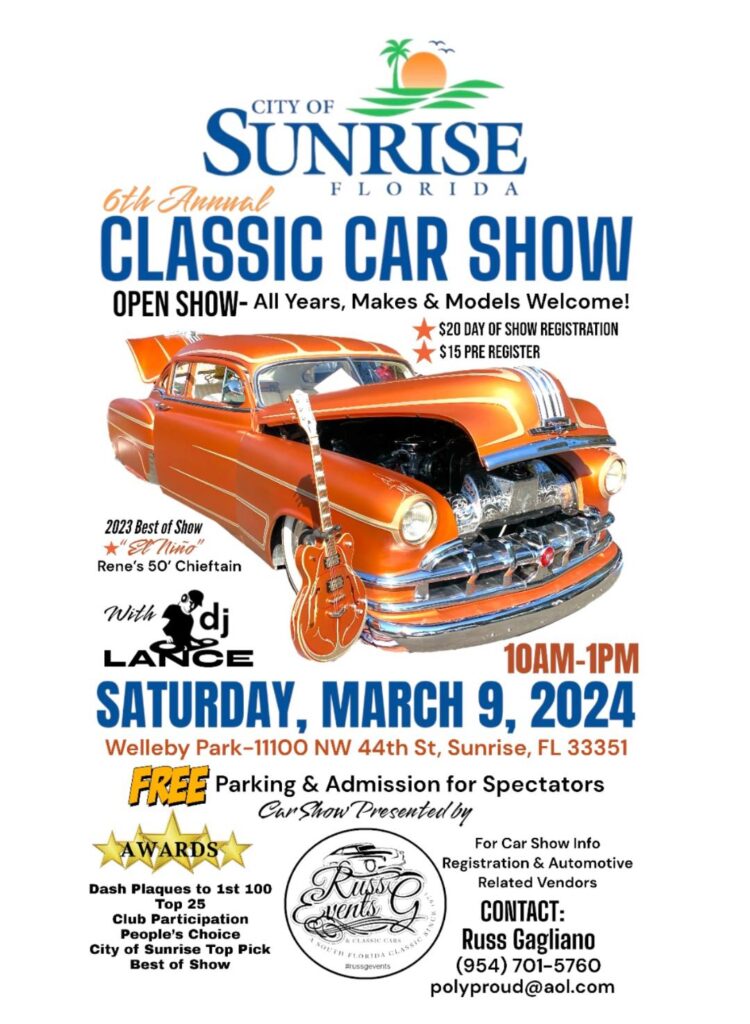 6th Annual City of Sunrise Classic Car Show